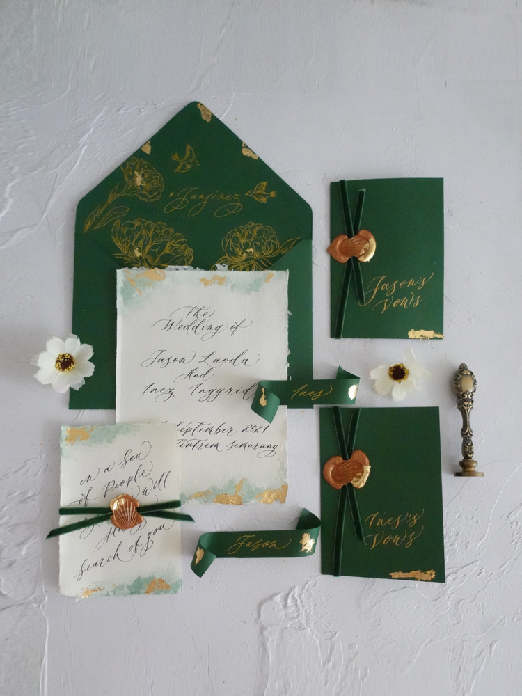 Wedding Calligraphy Keepsake | Jason & Inez – Calligraphy by Versary