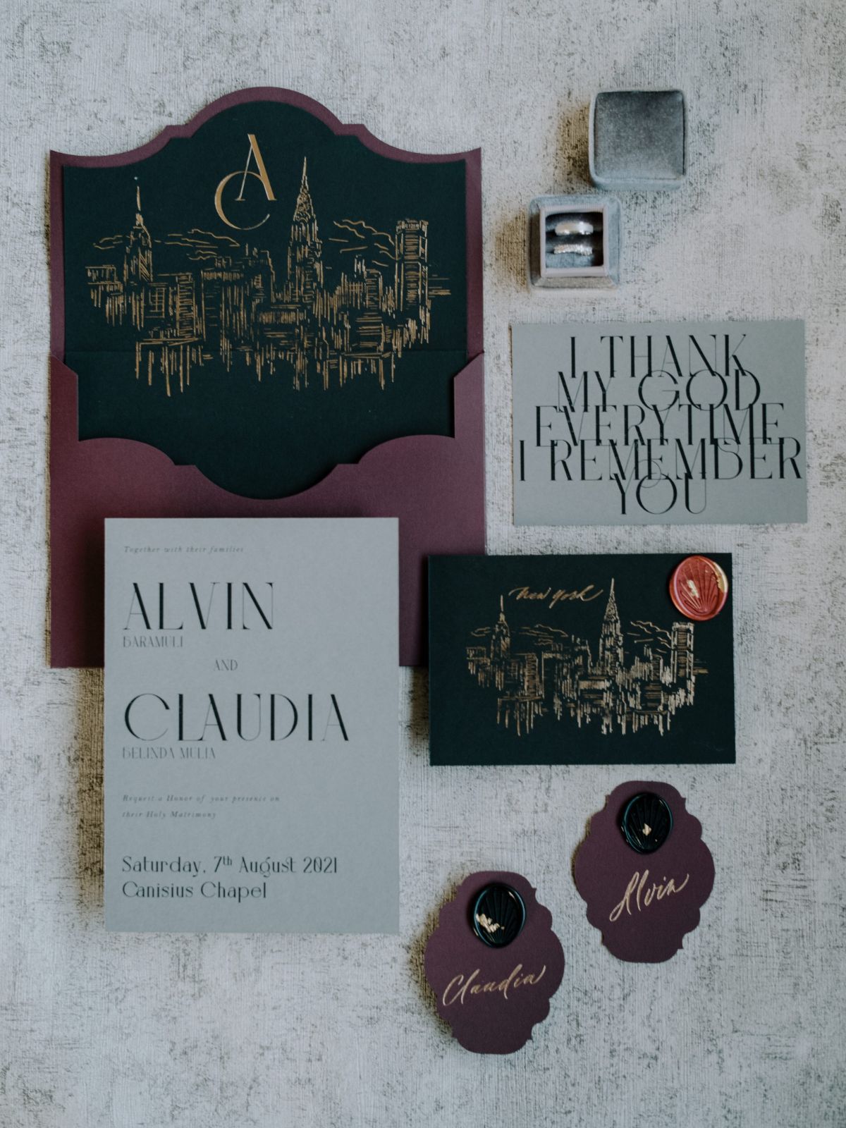 Wedding Invitation Suite | Alvin & Claudia – Calligraphy by Versary